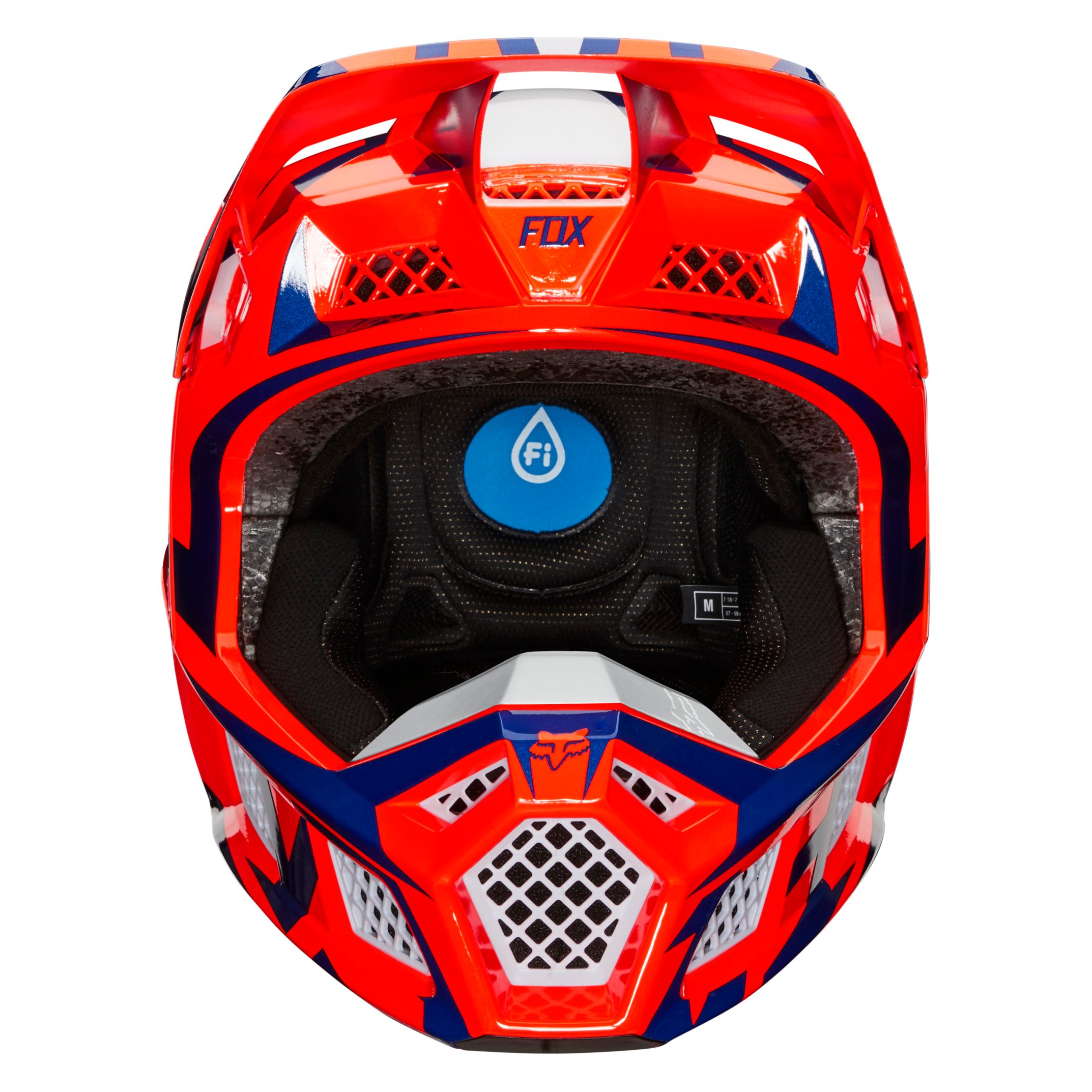 Casque cross Fox V3 - IDOL - ORANGE BLUE 2020 - Casque cross ...