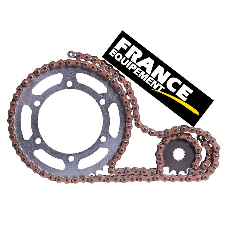 Kit chaine France équipement Origine acier - Transmission - Motoblouz.com