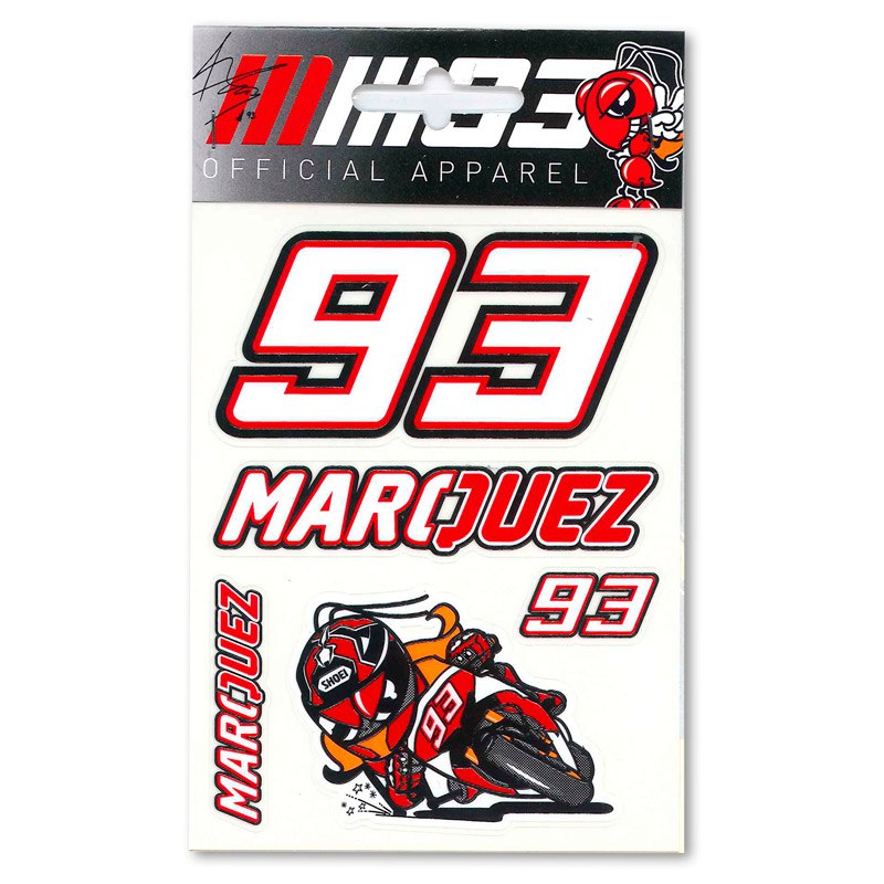 Stickers Marquez 93 SMALL MULTICOLOR - Sportswear - Motoblouz.com