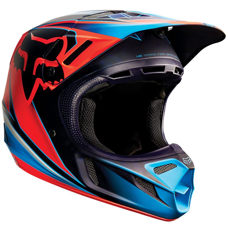 Casque cross Fox V4 RACE RED - Casque cross - Motoblouz.com