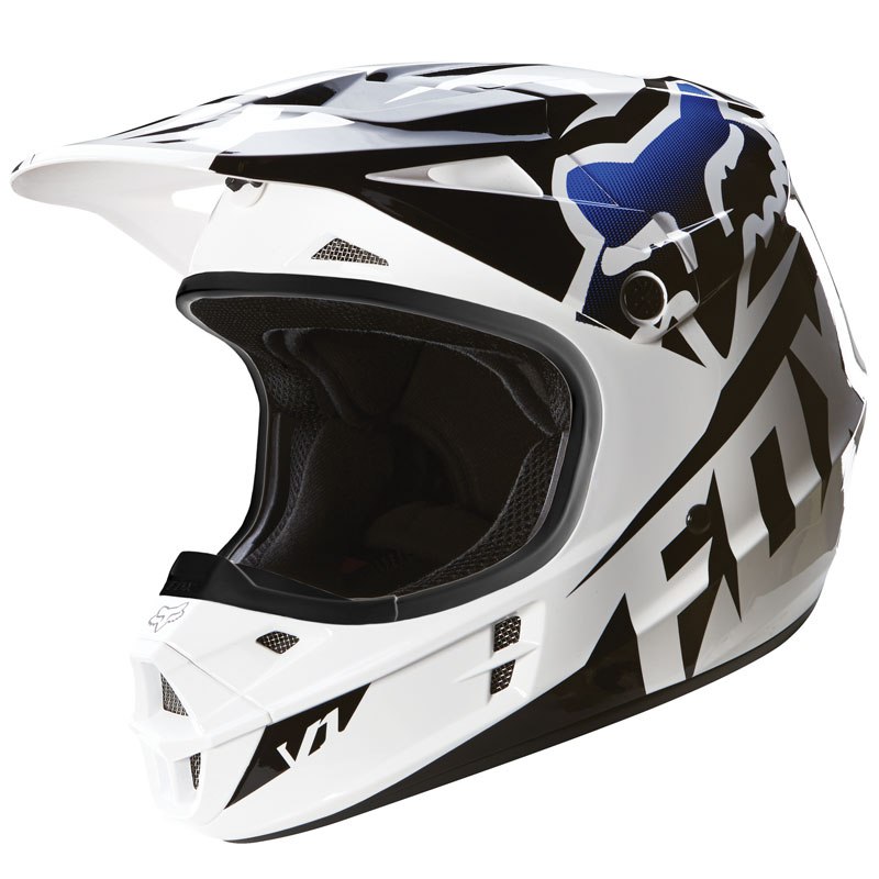 Casque cross Fox V1 RACE BLACK - Casque cross - Motoblouz.com