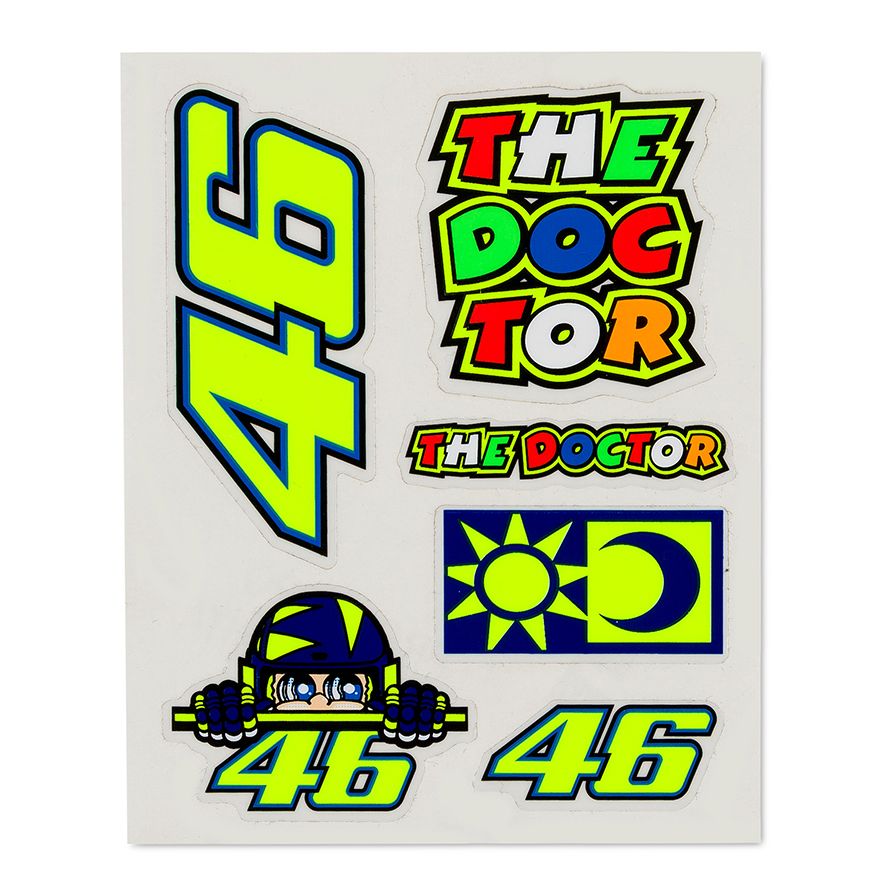 Divers VR 46 VALENTINO ROSSI STICKERS SMALL SET - Sportswear ...